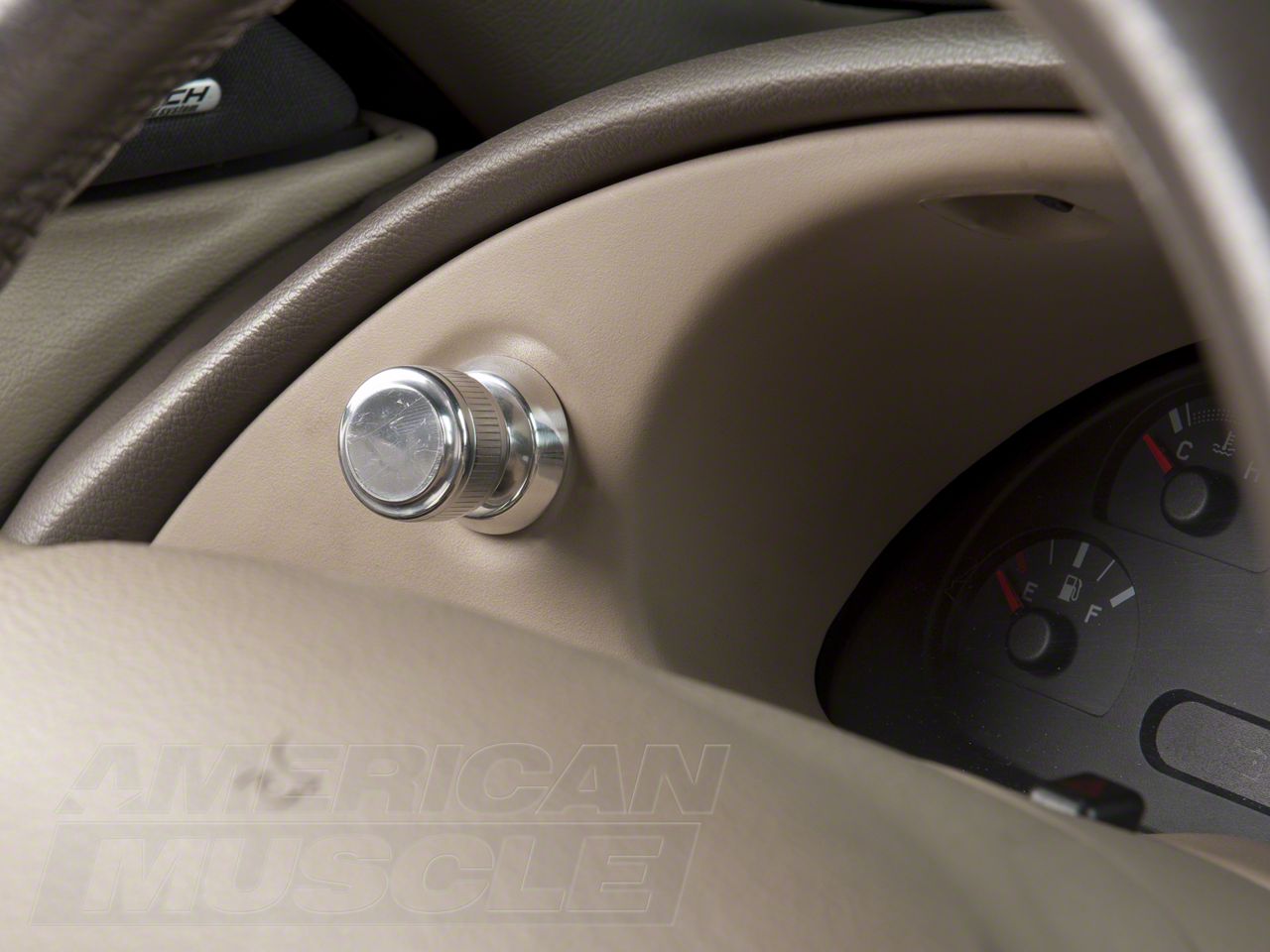 SpeedForm Mustang Modern Billet Headlight Knob Bezel; Polished 41212 ...