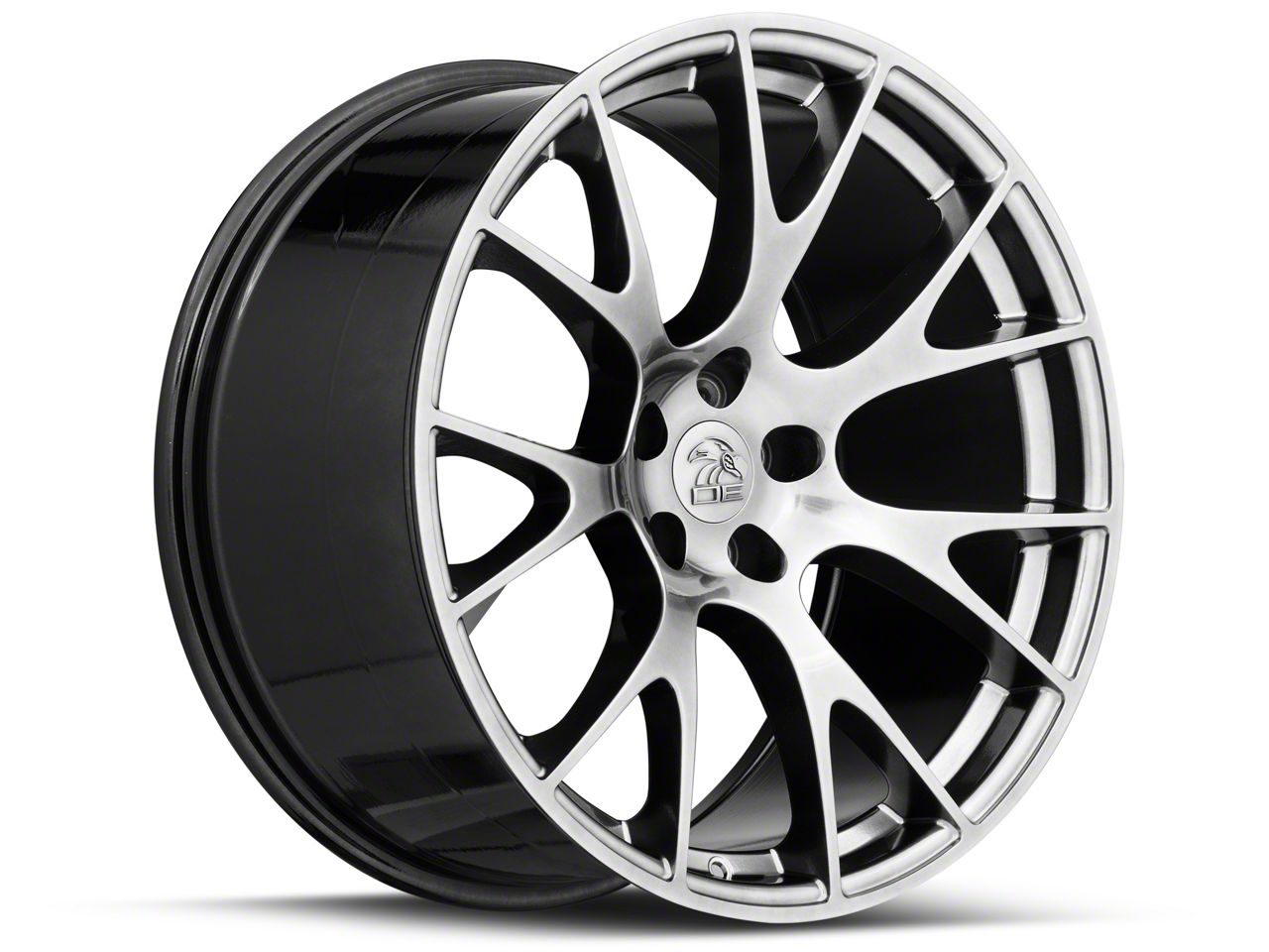 Challenger Hellcat Style Hyper Black Wheel; Rear Only; 20x10; 18mm ...