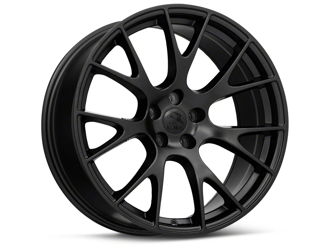 Challenger Hellcat Style Satin Black Wheel; 20x9; 18mm Offset (08-23 ...