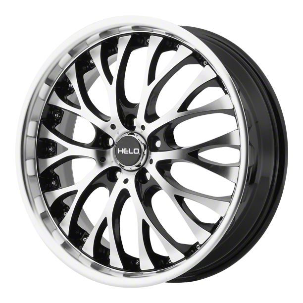 HELO Mustang HE890 Gloss Black Machined Wheel; Rear Only; 20x10; 40mm ...