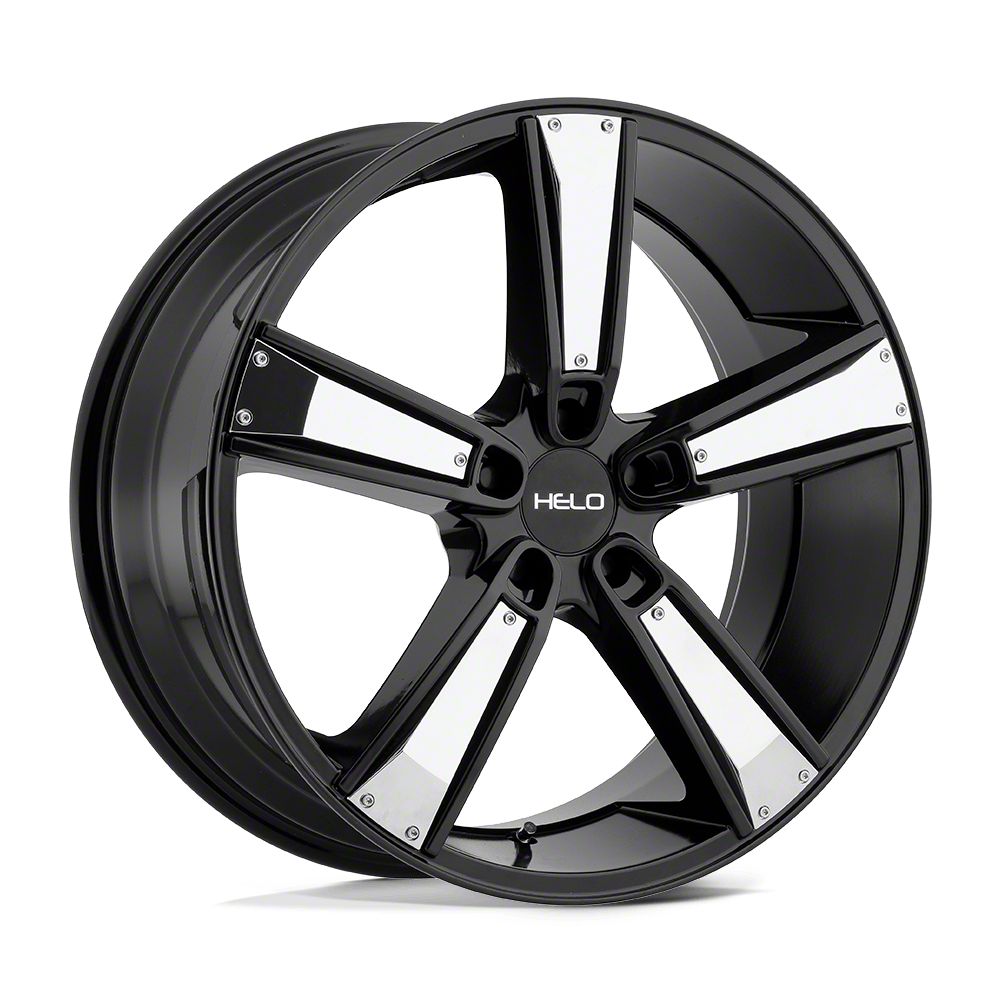 HELO Mustang HE899 Satin Black with Gloss Black and Chrome Inserts ...