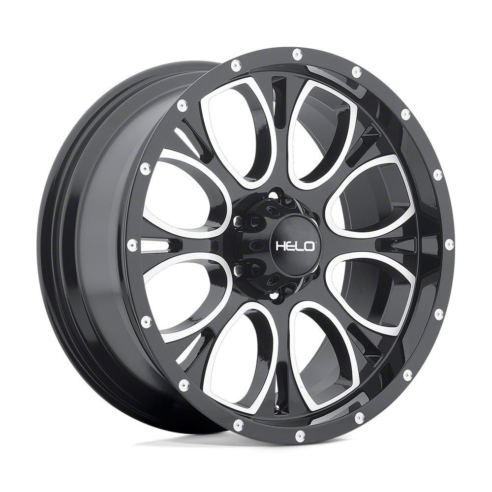 HELO Mustang HE879 Gloss Black Machined Wheel; 16x8 HE87968012300 (94 ...