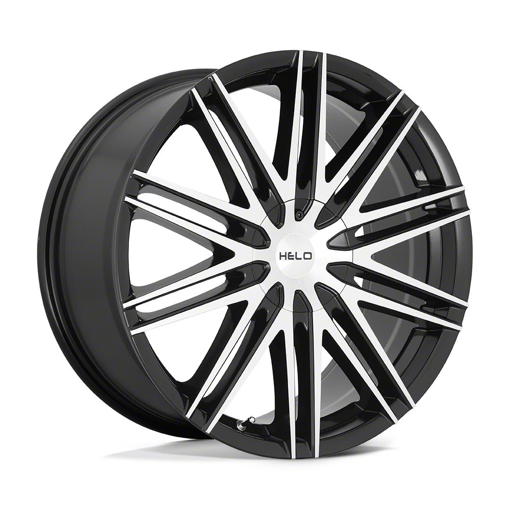 HELO Mustang HE880 Gloss Black Machined Face Wheel; 17x7.5; 42mm Offset HE88077519342 (94-98 ...