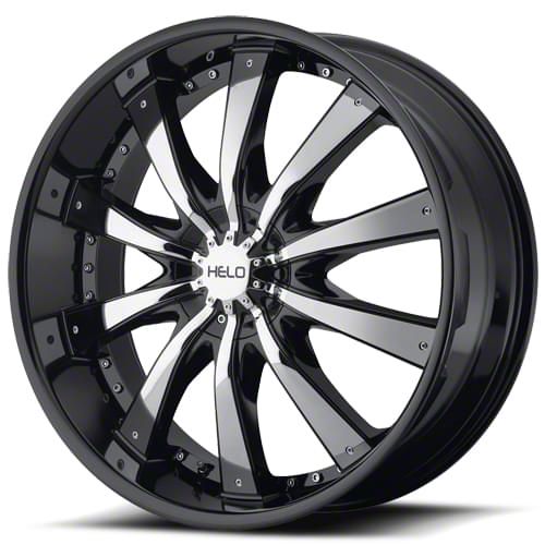 HELO Challenger HE875 Gloss Black with Removable Chrome Accents Wheel ...