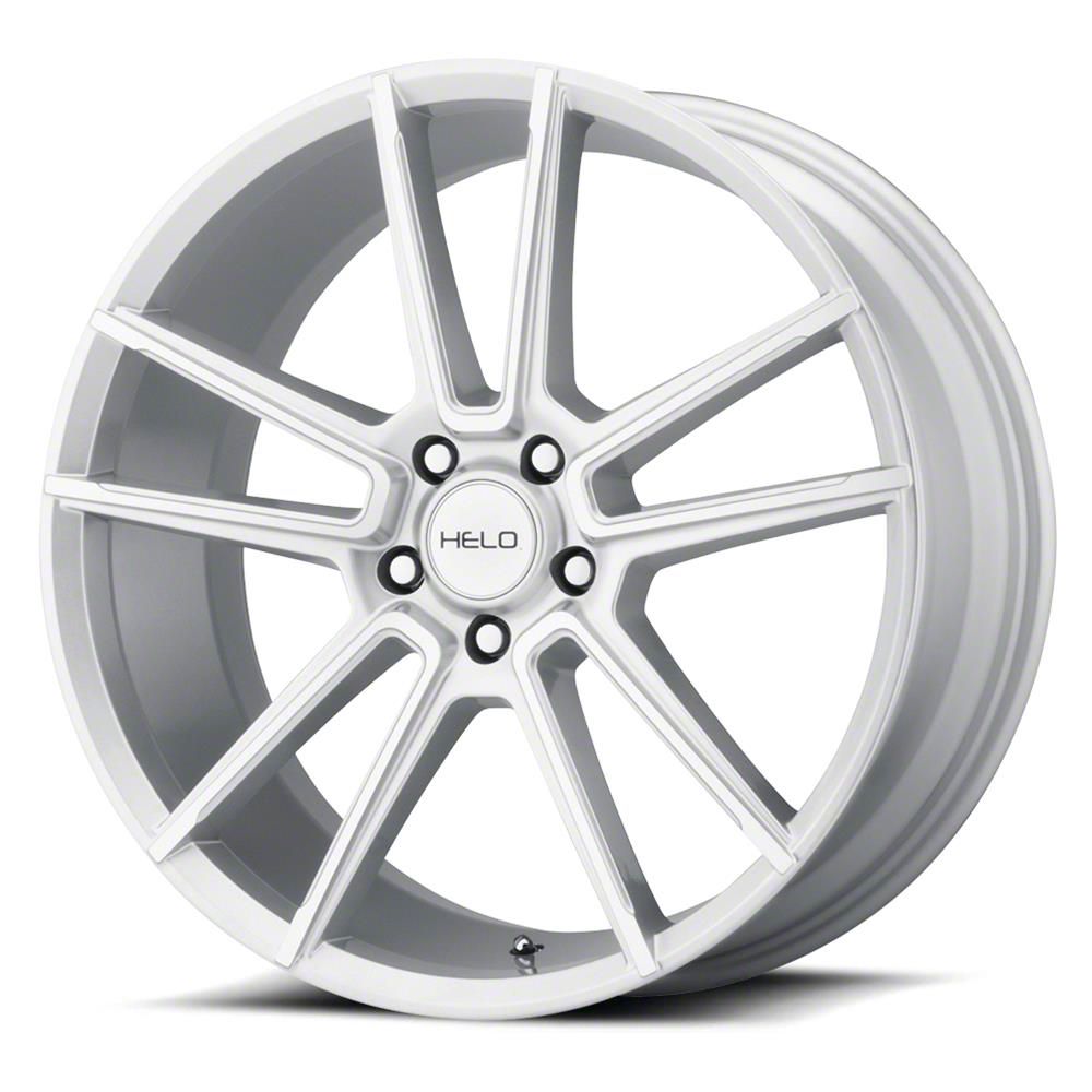HELO Mach-E HE911 Silver Machined Wheel; 18x8; 40mm Offset ...