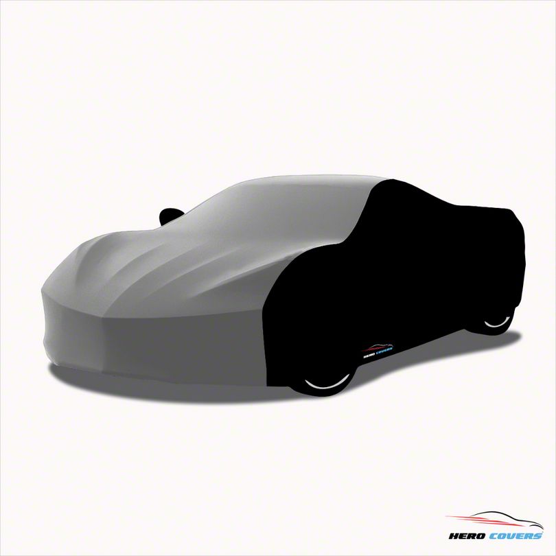 Hero Covers Challenger Two-Tone Outdoor Car Cover; Gray/Black T-T110 ...