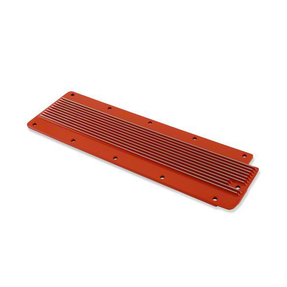 Holley Corvette LS Finned Valley Cover; Orange 241-271 (05-13 Corvette ...