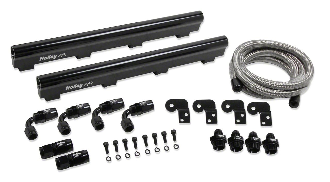 Holley EFI Corvette Hi-Flow Fuel Rails with Hose and Fittings 534-231 ...