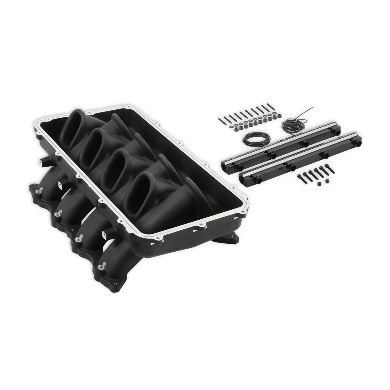 Holley EFI Mustang Hi-Ram Intake Manifold Base; Black 300-920BK (11-23 ...