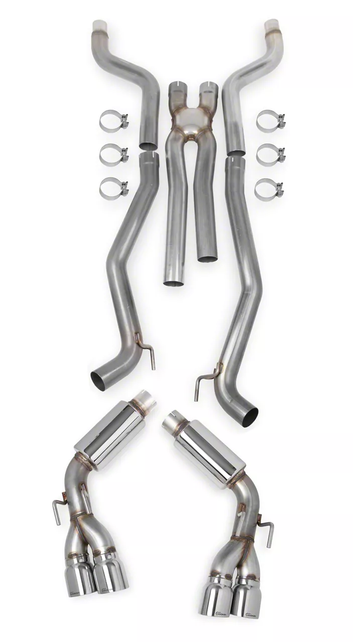 Hooker BlackHeart Camaro Cat-Back Exhaust System with Quad Polished ...