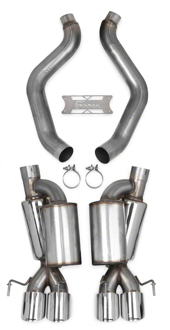 Hooker BlackHeart Corvette Axle-Back Exhaust System with Polished Tips ...