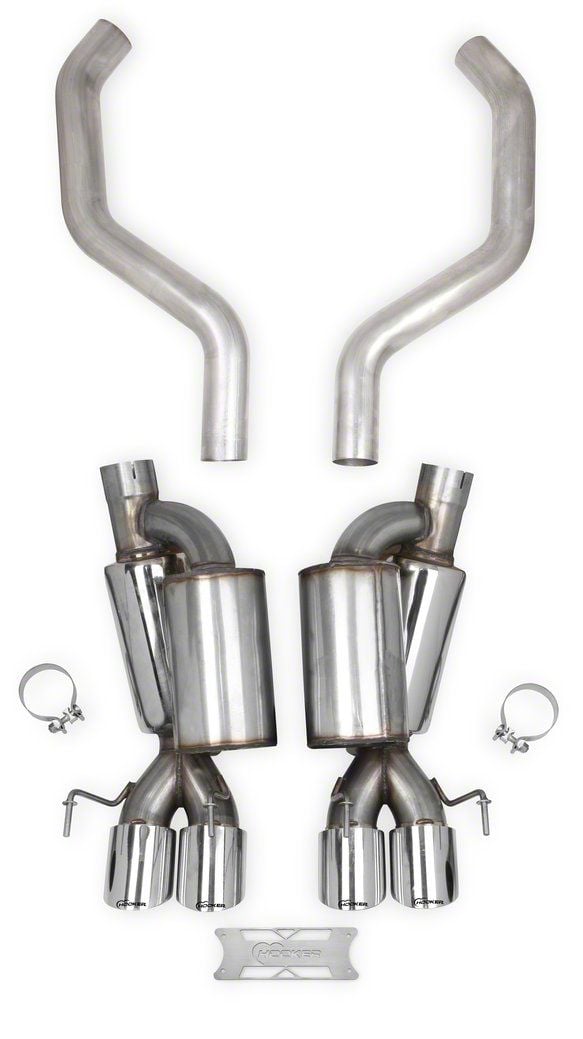 Hooker BlackHeart Corvette Axle-Back Exhaust System with Polished Tips ...
