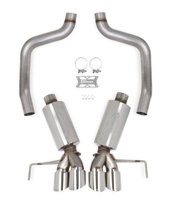 Hooker BlackHeart Corvette Axle-Back Exhaust System with Polished Tips ...