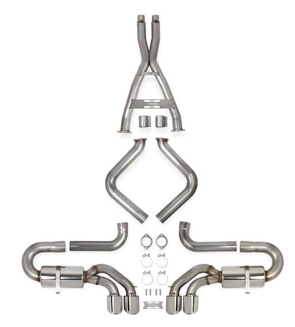 Hooker BlackHeart Corvette Cat-Back Exhaust System with Polished Tips ...