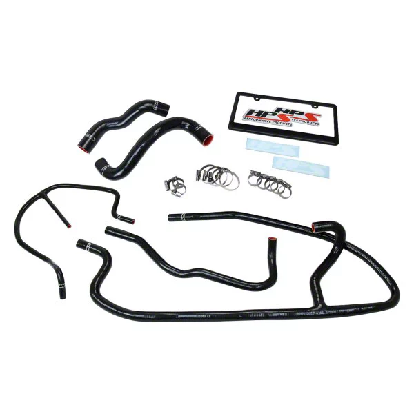 Corvette Silicone Radiator and Heater Coolant Hose Kit; Black (09-13 ...