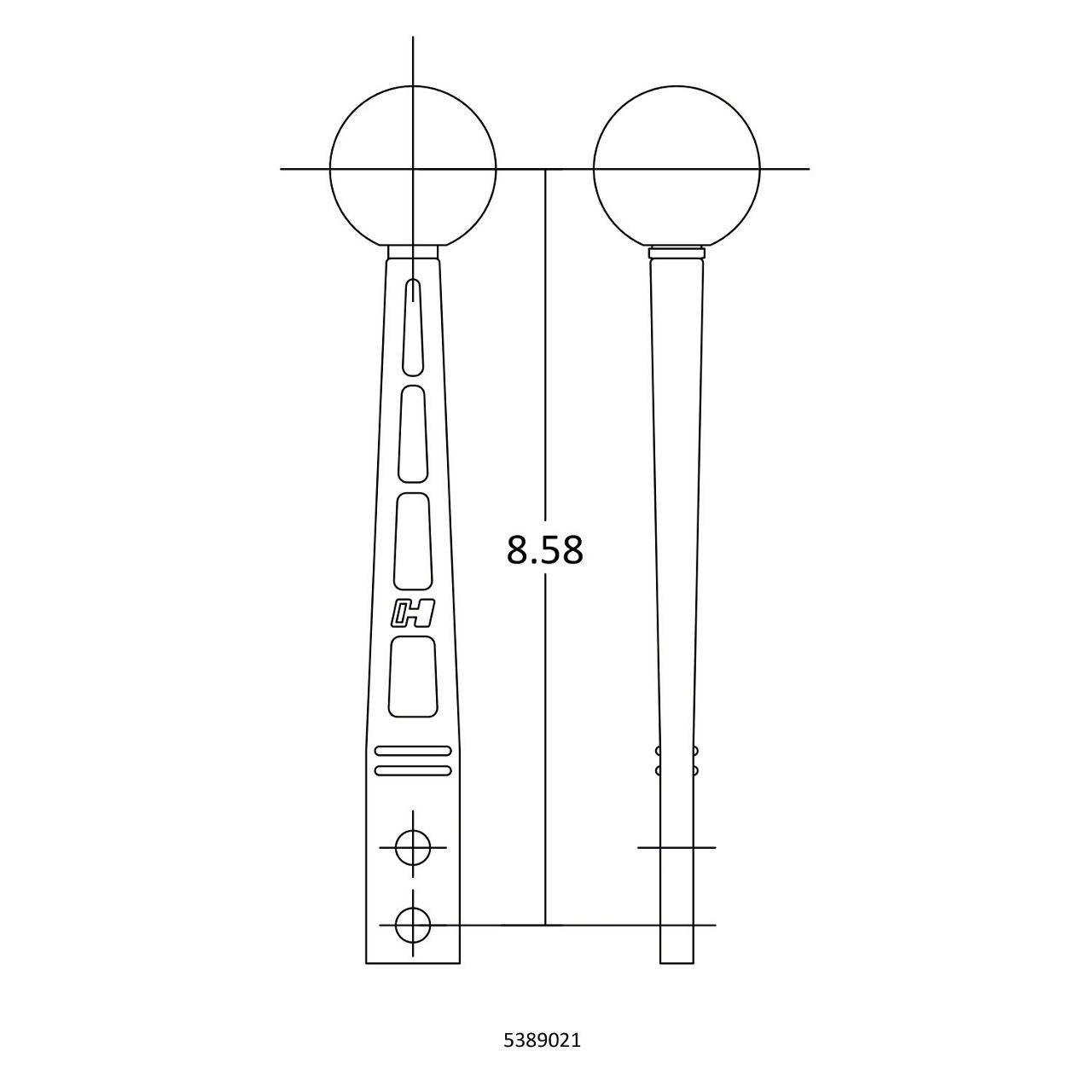 Hurst Mustang 8-Inch Straight Shifter Stick; Black Aluminum 5389021 (79 ...