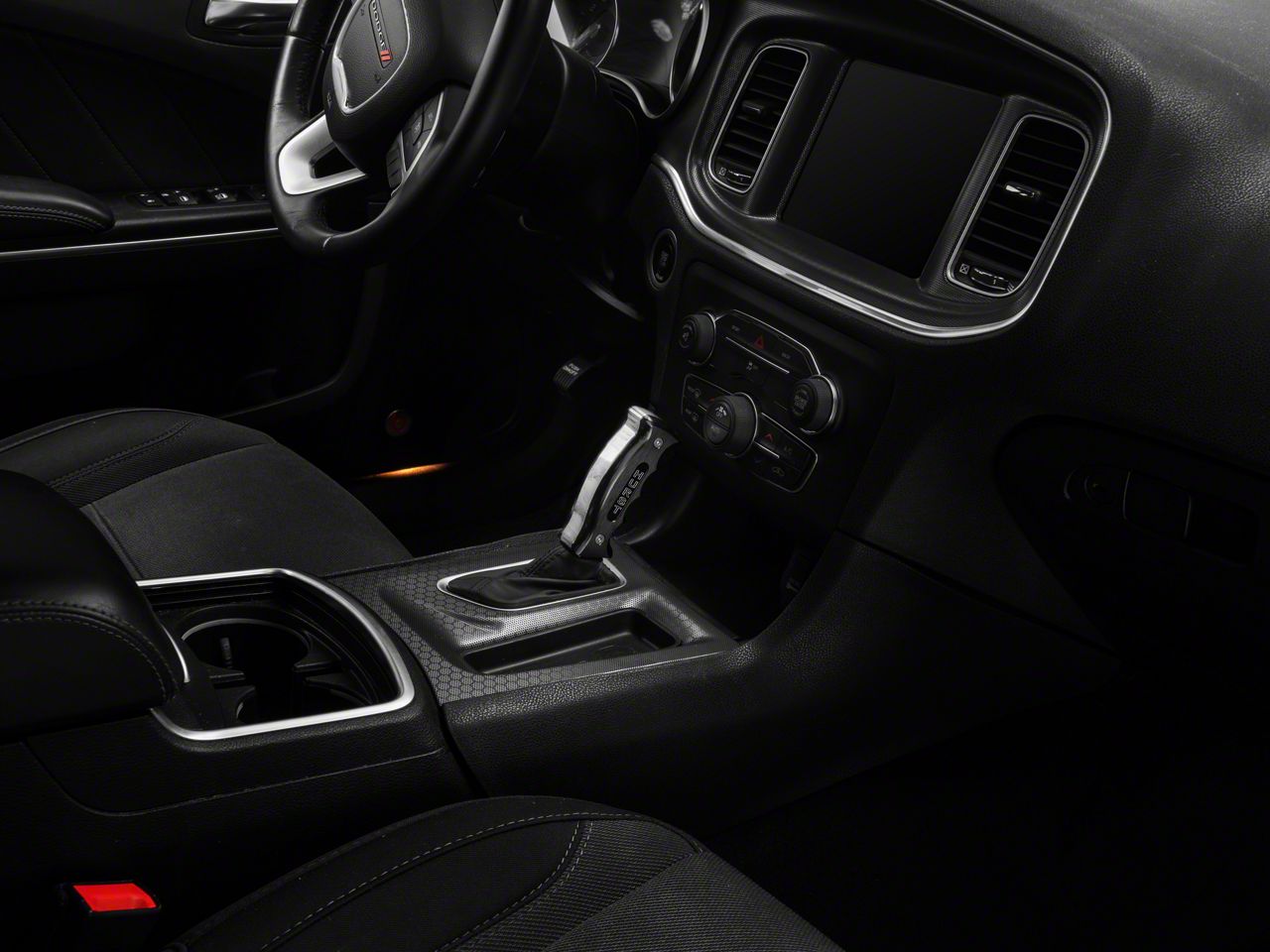 Hurst Charger Billet/Plus Pistol Grip Shift Handle; Black/Polished ...