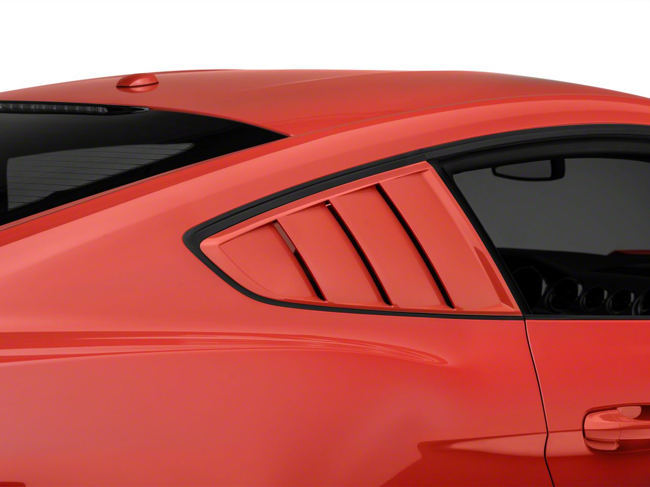 Mustang Hurst Quarter Window Louvers; Pre-Painted (15-22 Mustang ...
