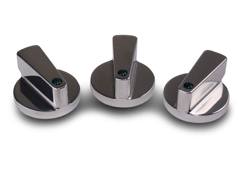 SpeedForm Mustang Modern Billet A/C Knobs; Polished 54008 (94-04 ...