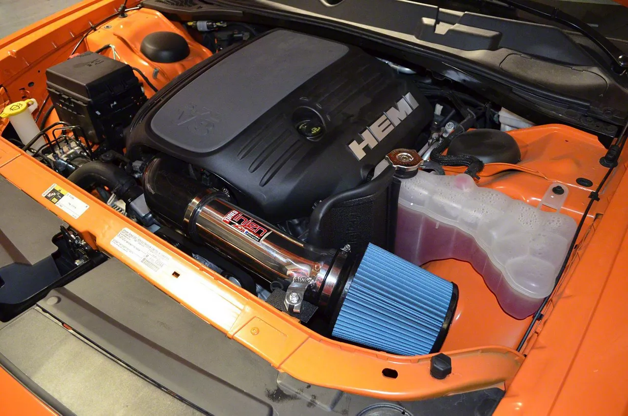 Injen Challenger Power-Flow Cold Air Intake with Heat Shield; Polished ...