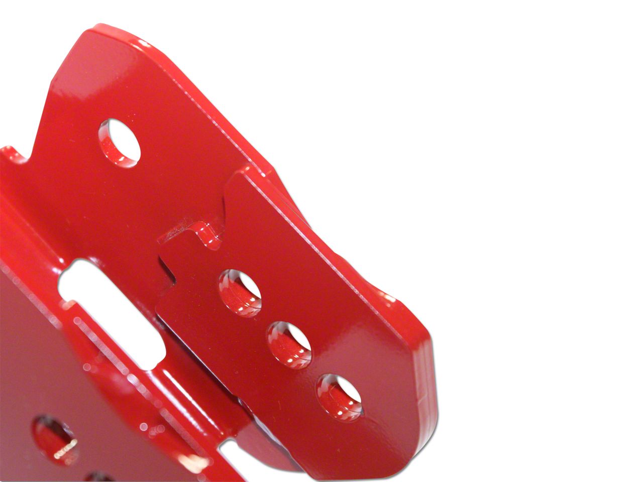 J&M Mustang Rear Lower Control Arm Relocation Brackets; Red 23885R (05 ...