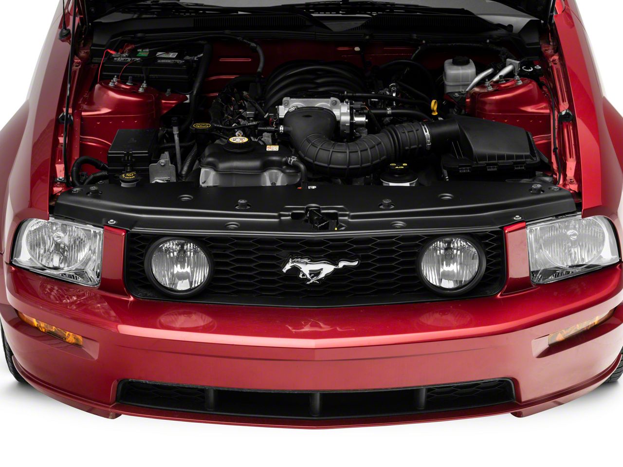 JLT Mustang Full Length Radiator Cover; Textured Black JLTRSC-FM0509-2 ...