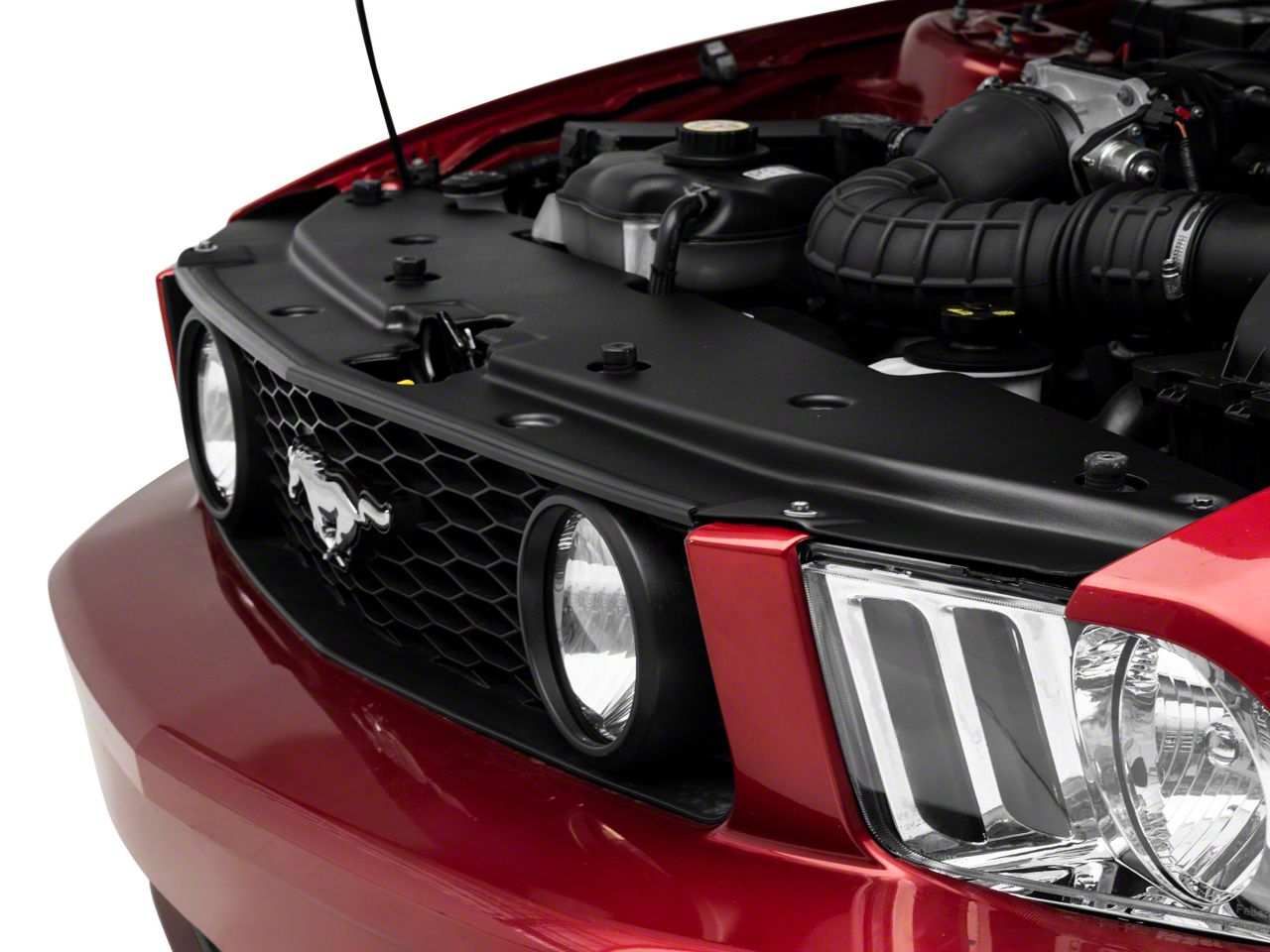 JLT Mustang Full Length Radiator Cover; Textured Black JLTRSC-FM0509-2 ...