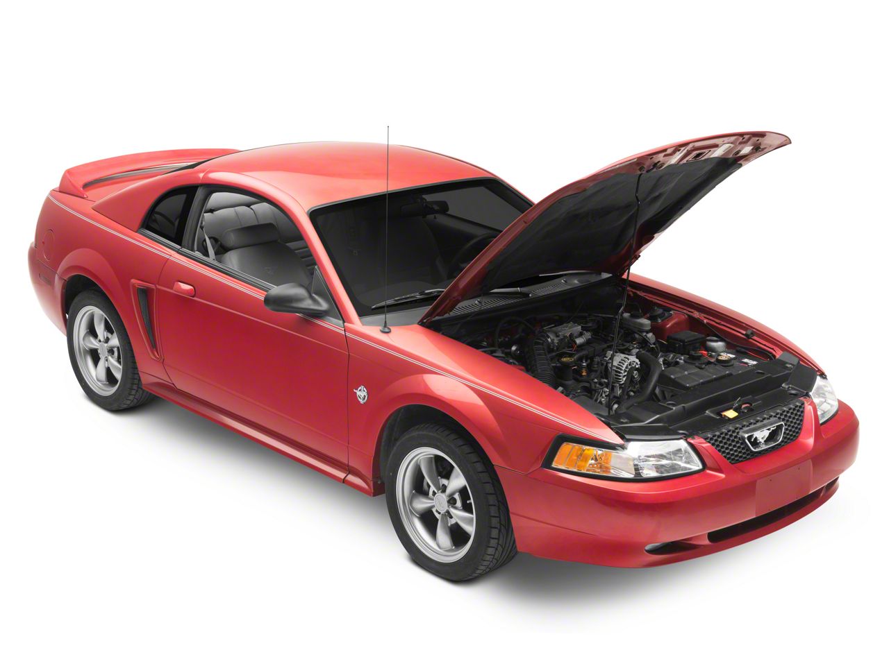 JLT Mustang Full Length Radiator Cover; Textured Black JLTRSC-FM9904-2 ...