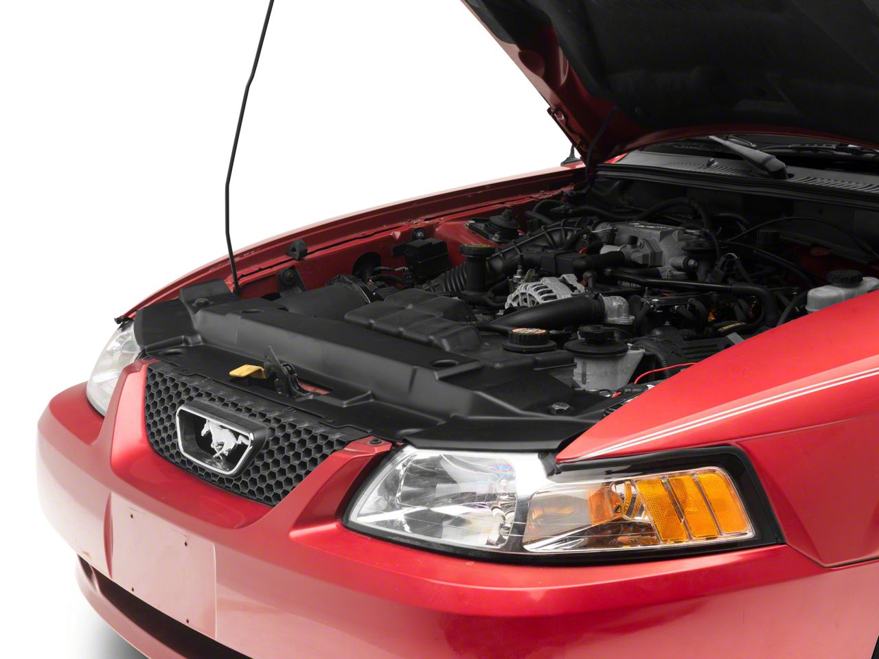 JLT Mustang Full Length Radiator Cover; Textured Black JLTRSC-FM9904-2 ...