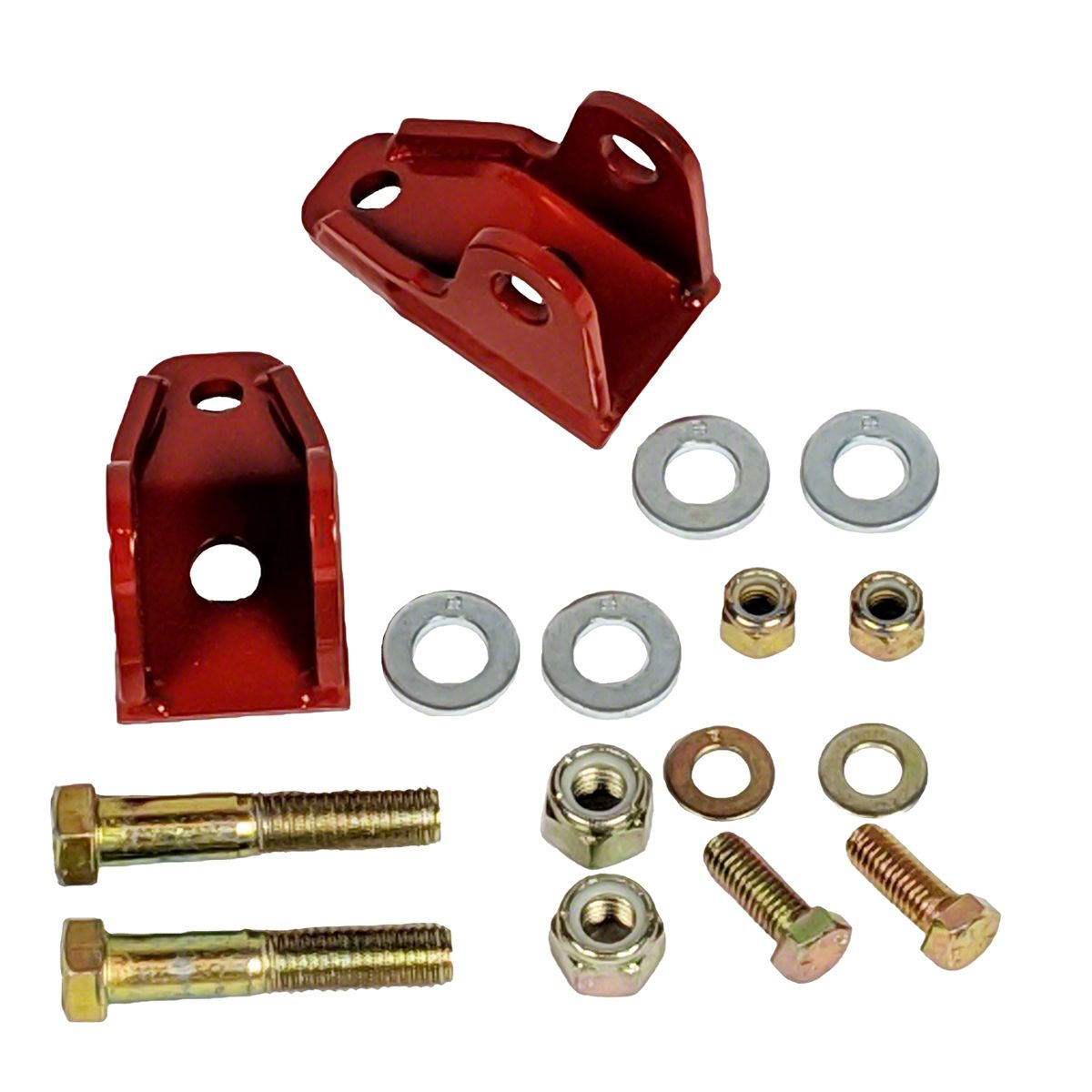J&M Camaro Rear Lower Coil-Over Bracket Kit; Red 20301R (93-02 Camaro ...