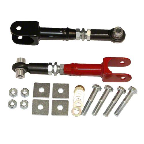 J&M Mustang IRS Adjustable Rear Toe Links for Wider Bearings; Red ...
