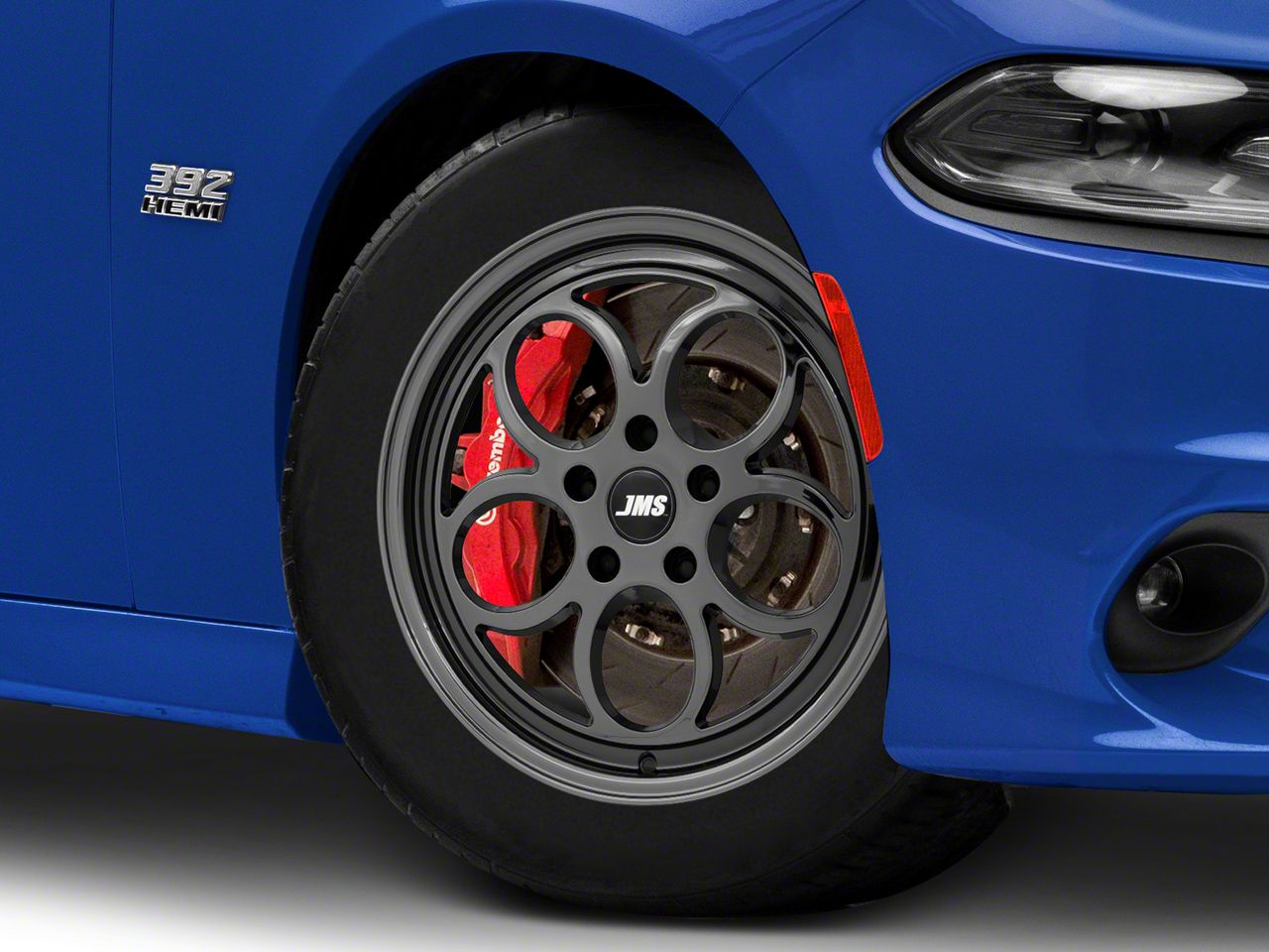 JMS Charger Savage Series Black Chrome Wheel; Front Only; 17x4.5; -24 ...