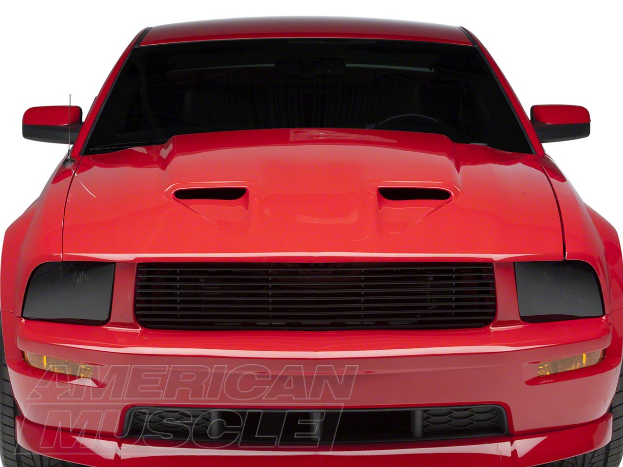 Mustang Mach 1 Style Hood; Unpainted (05-09 Mustang GT, V6) - Free Shipping