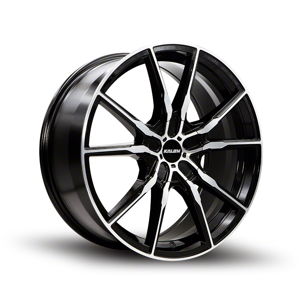 Kalon Mustang Pyro Gloss Black with Machined Face Wheel; 18x8; 40mm ...