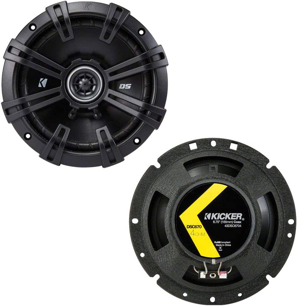 Kicker Charger DS-Series 6.75-Inch Coaxial Speakers 43DSC6704 ...