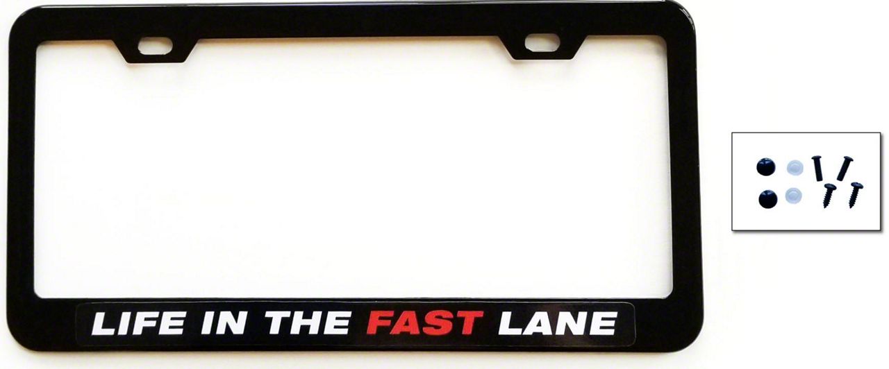 Camaro Life in the Fast Lane License Plate Frame; Black (Universal ...