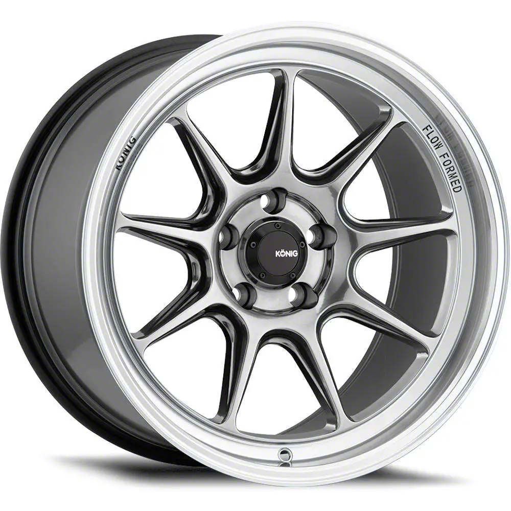 Konig Mustang Countergram Hyper Chrome with Machined Lip Wheel; 19x9.5 ...