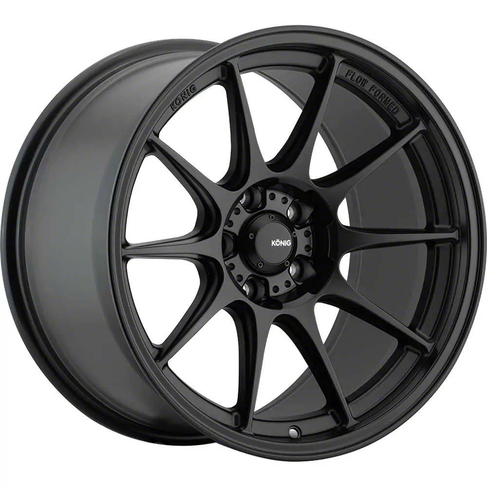 Konig Mustang Dekagram Semi-Matte Black Wheel; 18x8.5; 35mm Offset ...