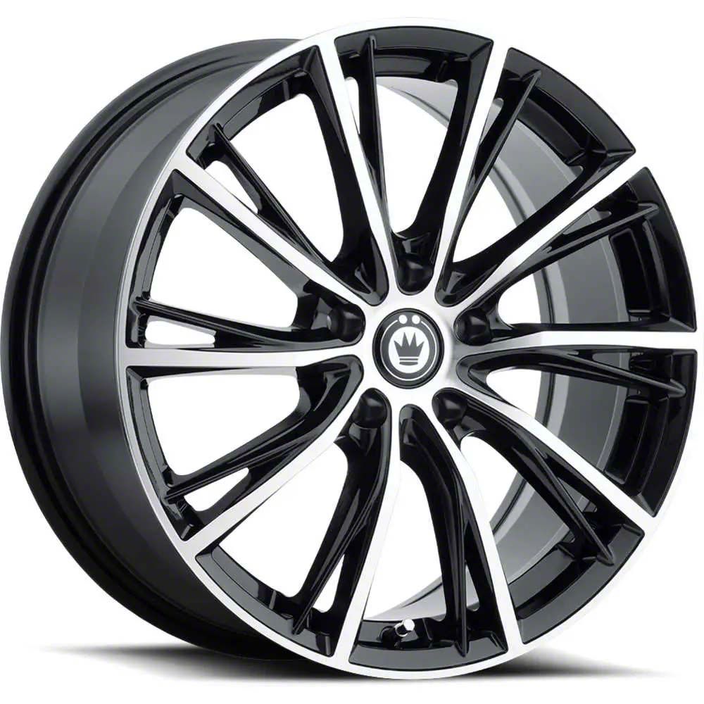 Konig Challenger Impression Gloss Black with Machined Face Wheel; 18x8 ...