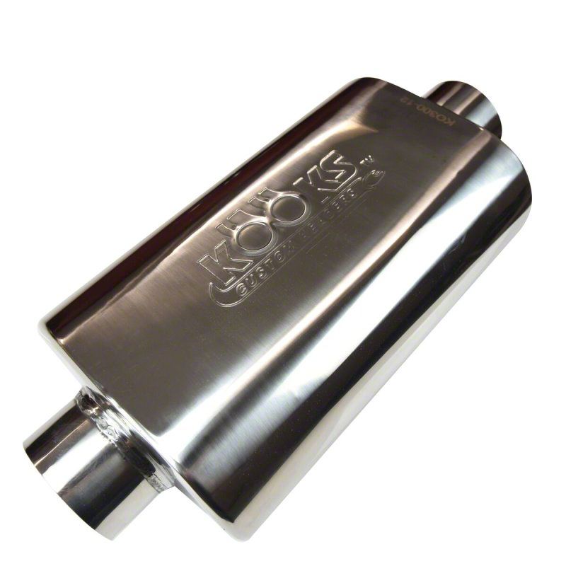 Kooks Charger Center/Center Oval Muffler; 3-Inch Inlet/3-Inch Outlet ...