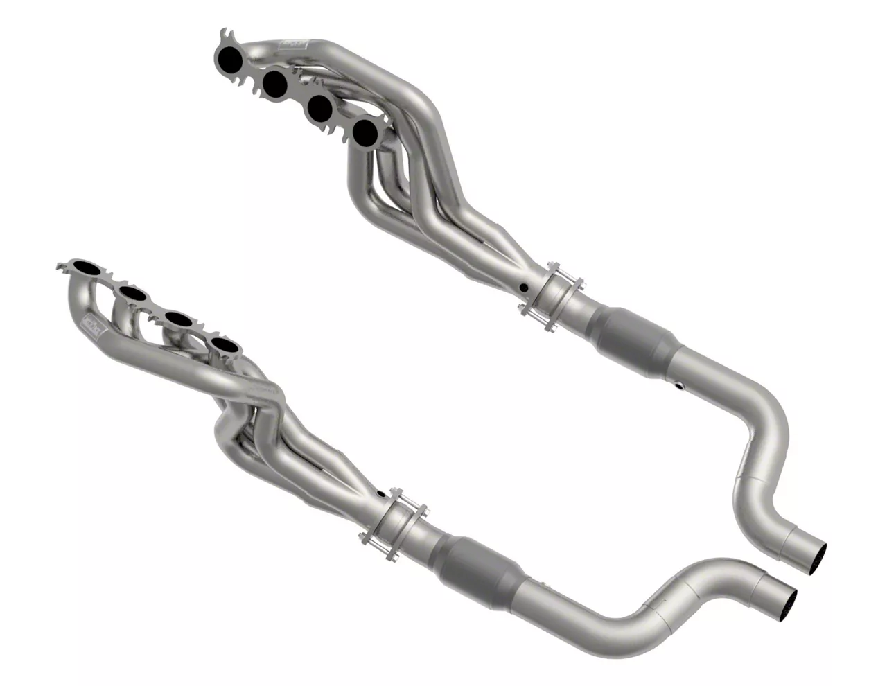 Kooks Mustang 2-Inch x 3-Inch Long Tube Headers and GREEN Catted ...