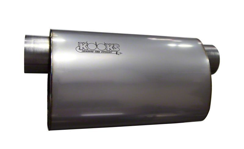 Kooks Mustang Offset Oval Muffler; 3-Inch Inlet/3-Inch Outlet ...