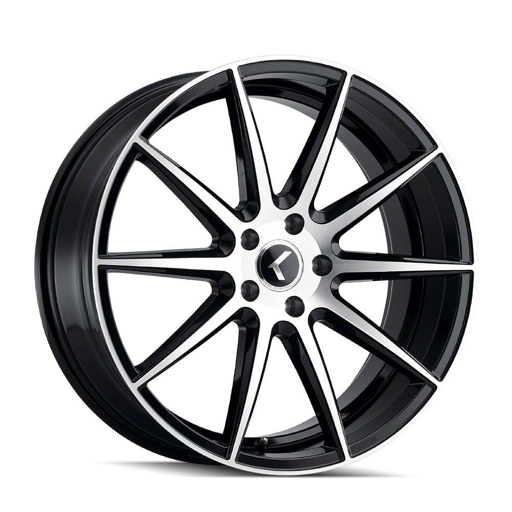 Cavallo Mustang CLV-36 Gloss Black and Machined Wheel; 20x8 Cavallo Mustang CLV-36 Gloss Black and Machined Wheel; 20x8