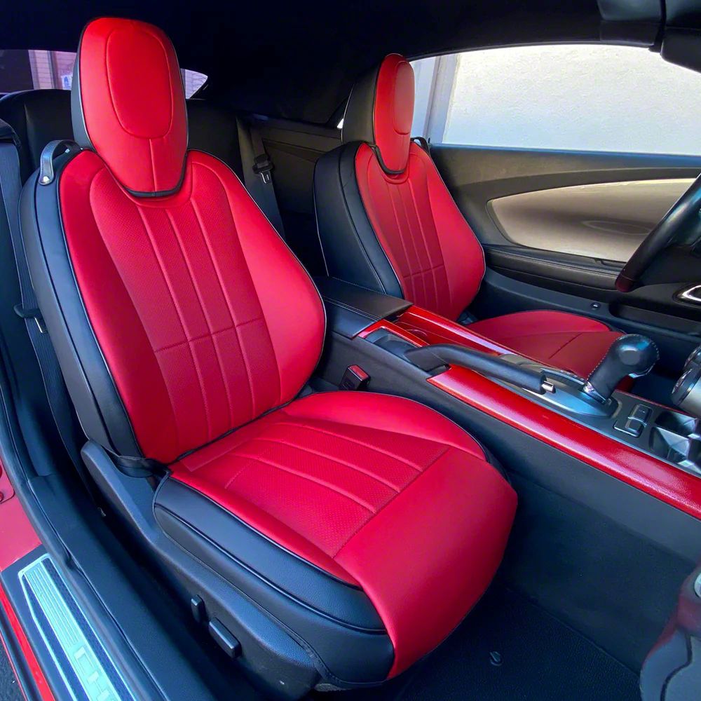Red camaro seat covers store