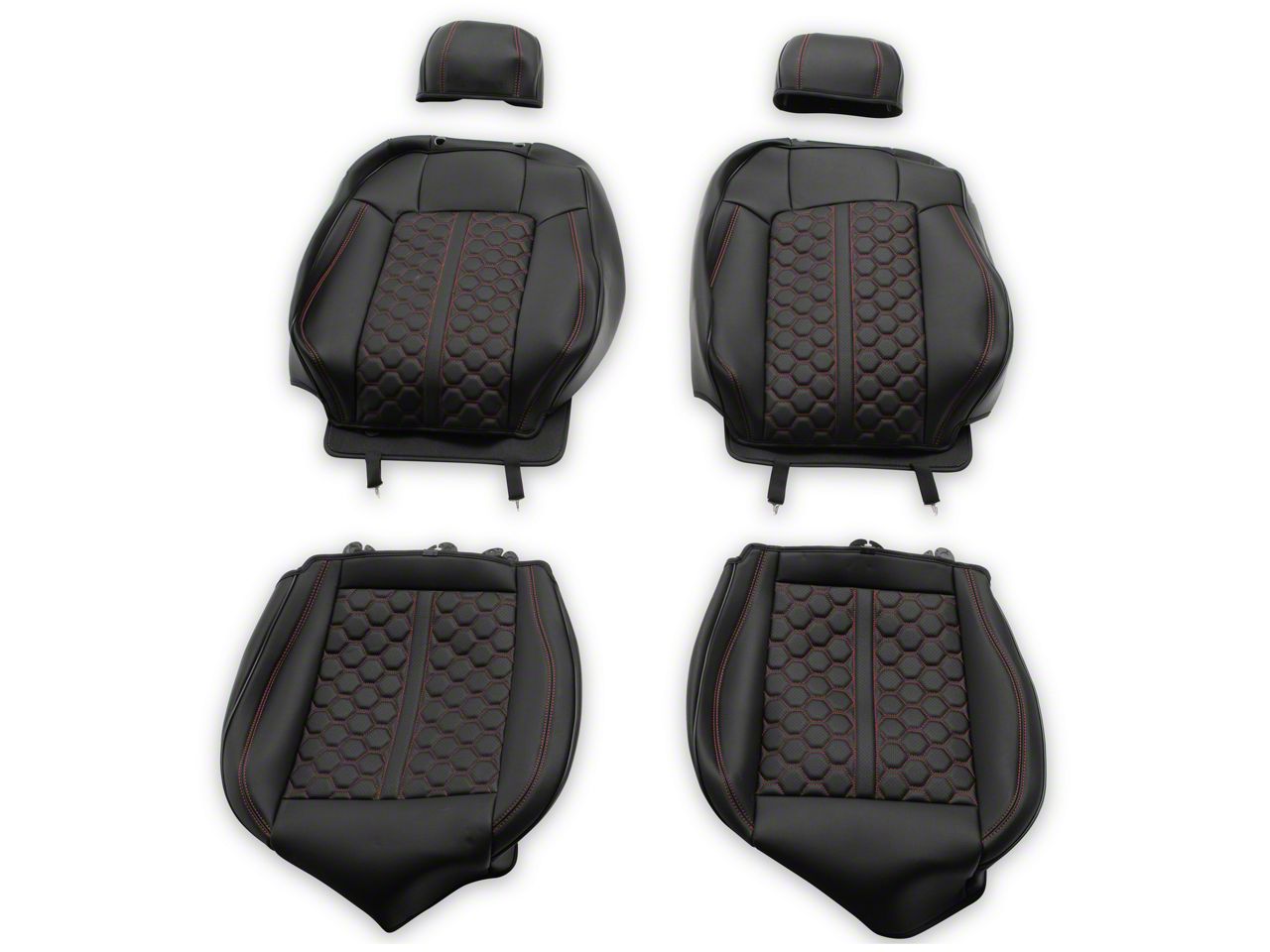 Kustom Interiors Mustang Premium Artificial Leather Front and Rear Seat ...
