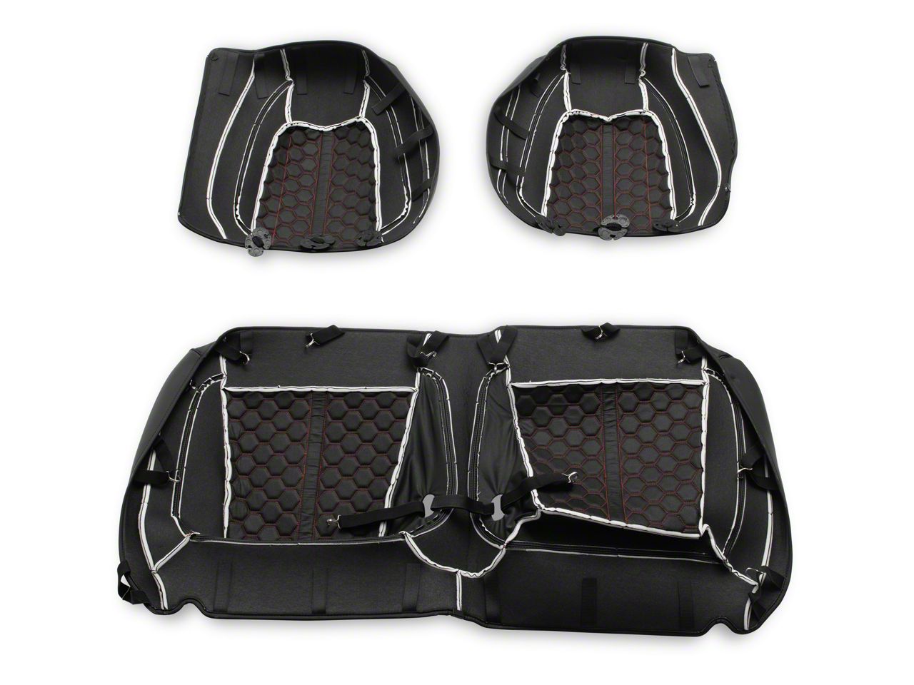 Kustom Interiors Mustang Premium Artificial Leather Front and Rear Seat ...