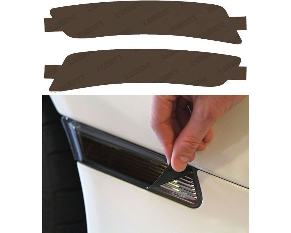 Lamin-X Camaro Side Marker Light Tint Covers; Charcoal CH664C (19-24 ...