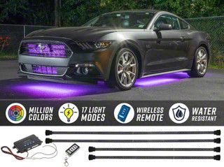 LEDGlow Challenger Million Color Wireless Car Underbody Lighting Kit LU ...