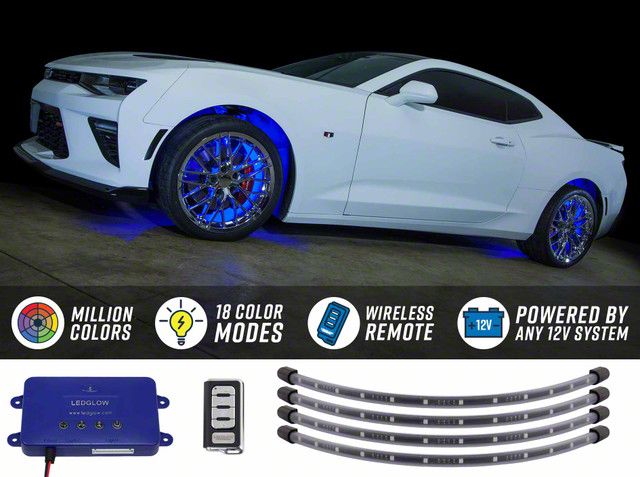 LEDGlow Charger Million Color Wheel Well Lighting Kit LU-WW-M ...