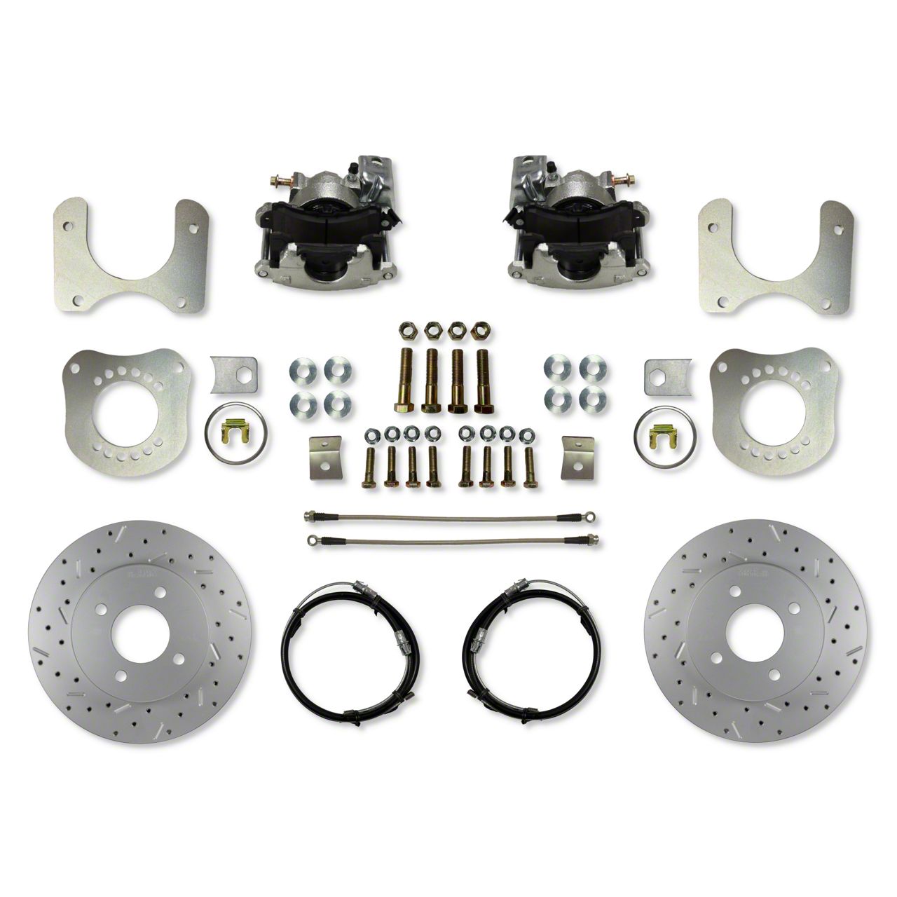LEED Brakes Mustang Rear Disc Brake Conversion Kit with MaxGrip XDS ...